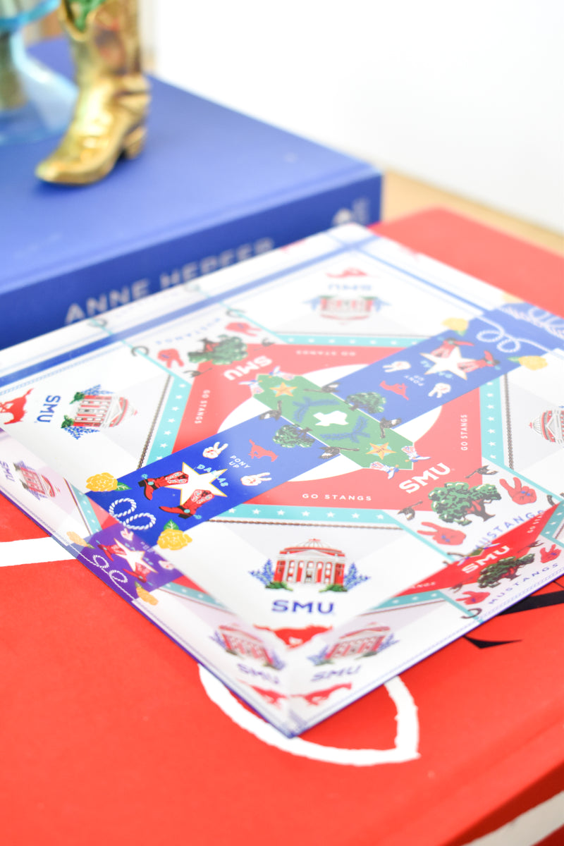 SMU Mustangs Acrylic Block Art – Saturday Silks