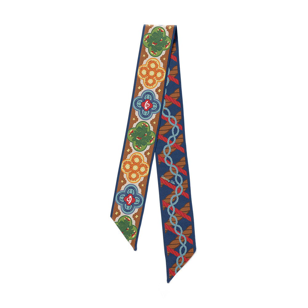 San Antonio Rodeo Fiesta Western Skinny Scarf – Saturday Silks
