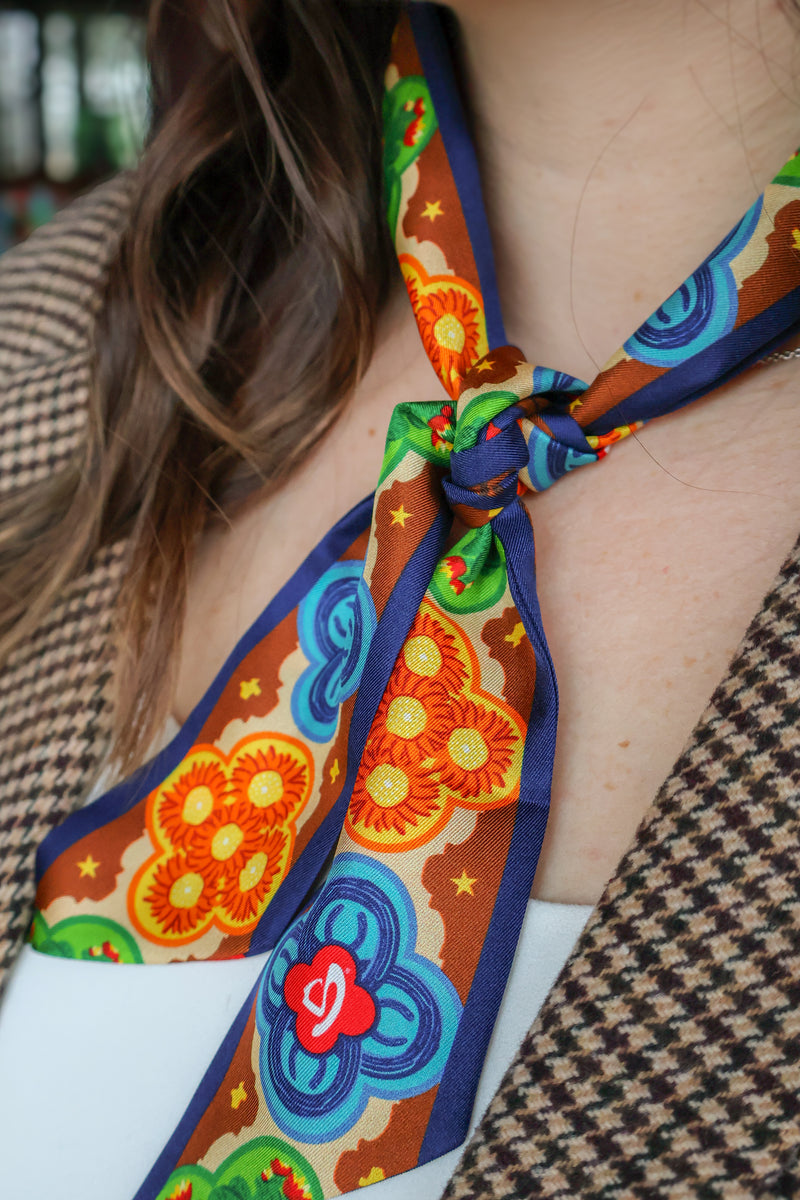 San Antonio Rodeo Fiesta Western Skinny Scarf – Saturday Silks