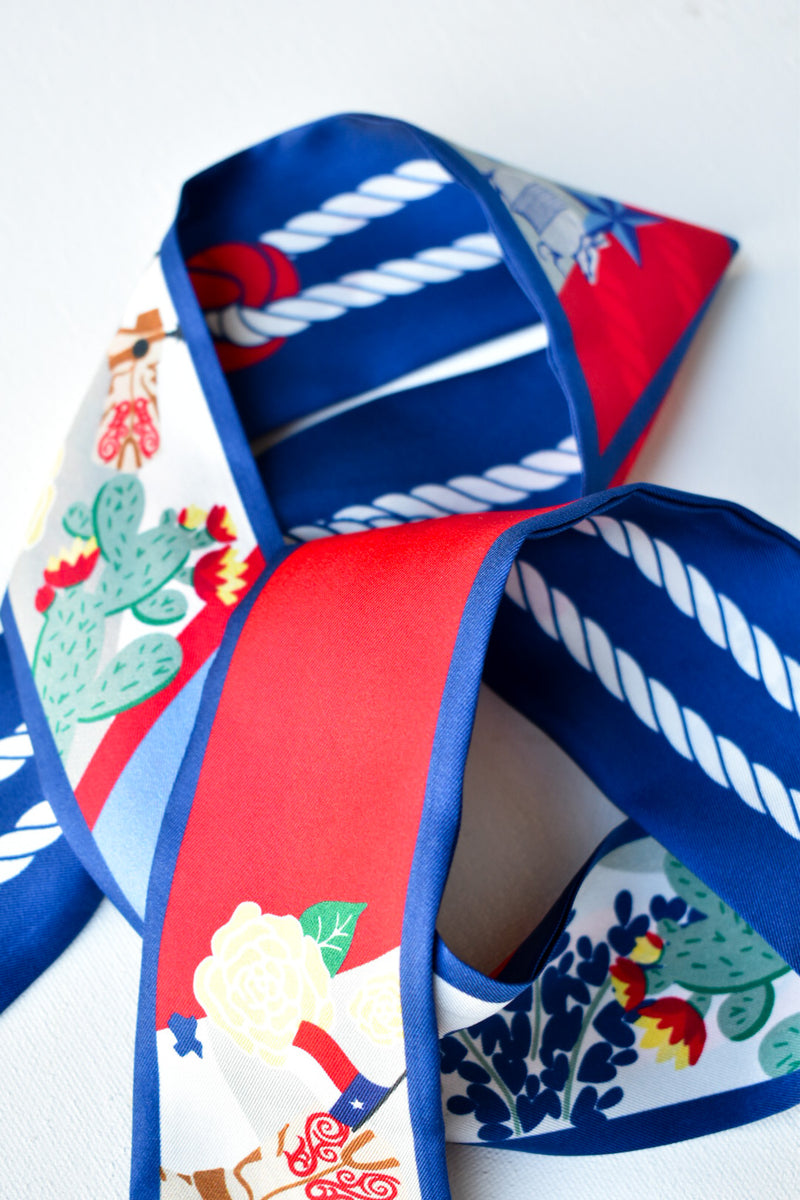 Lone Star State Skinny Scarf – Saturday Silks